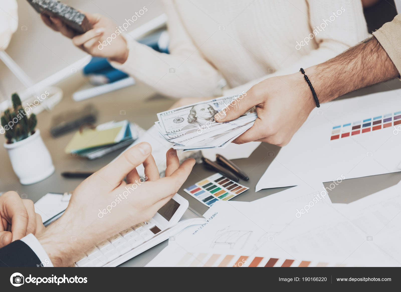 Close Couple Clients Paying New Kitchen ⬇ Stock Photo, Image by ...