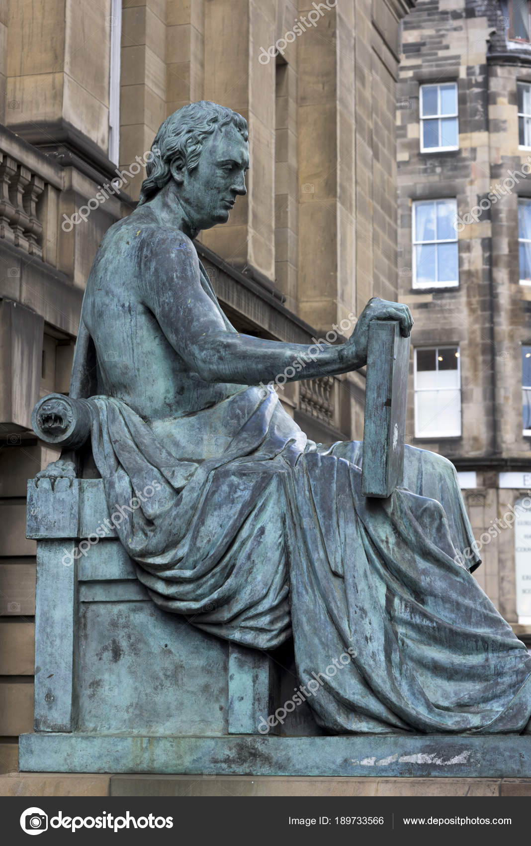 Statue David Hume Alexander Stoddart Royal Mile Edinburgh Scotland ...