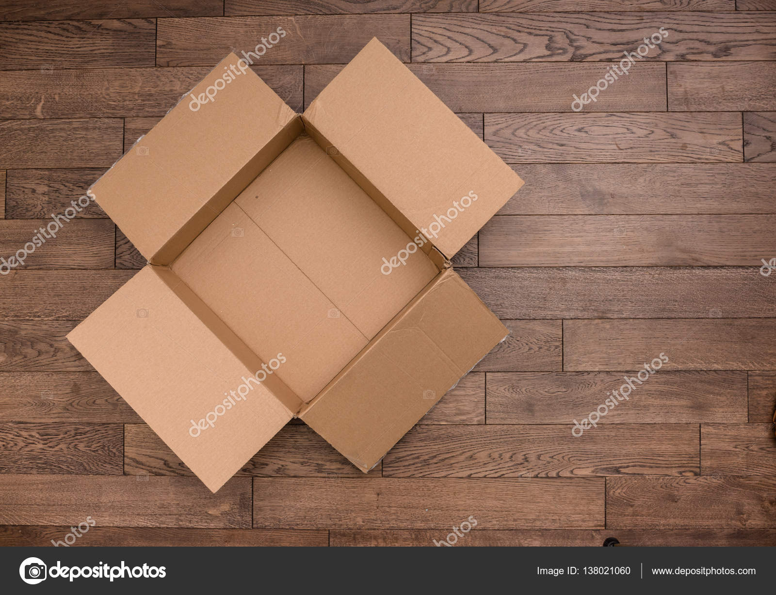 Empty wooden box on the table — Stock Photo © pproman #138021060