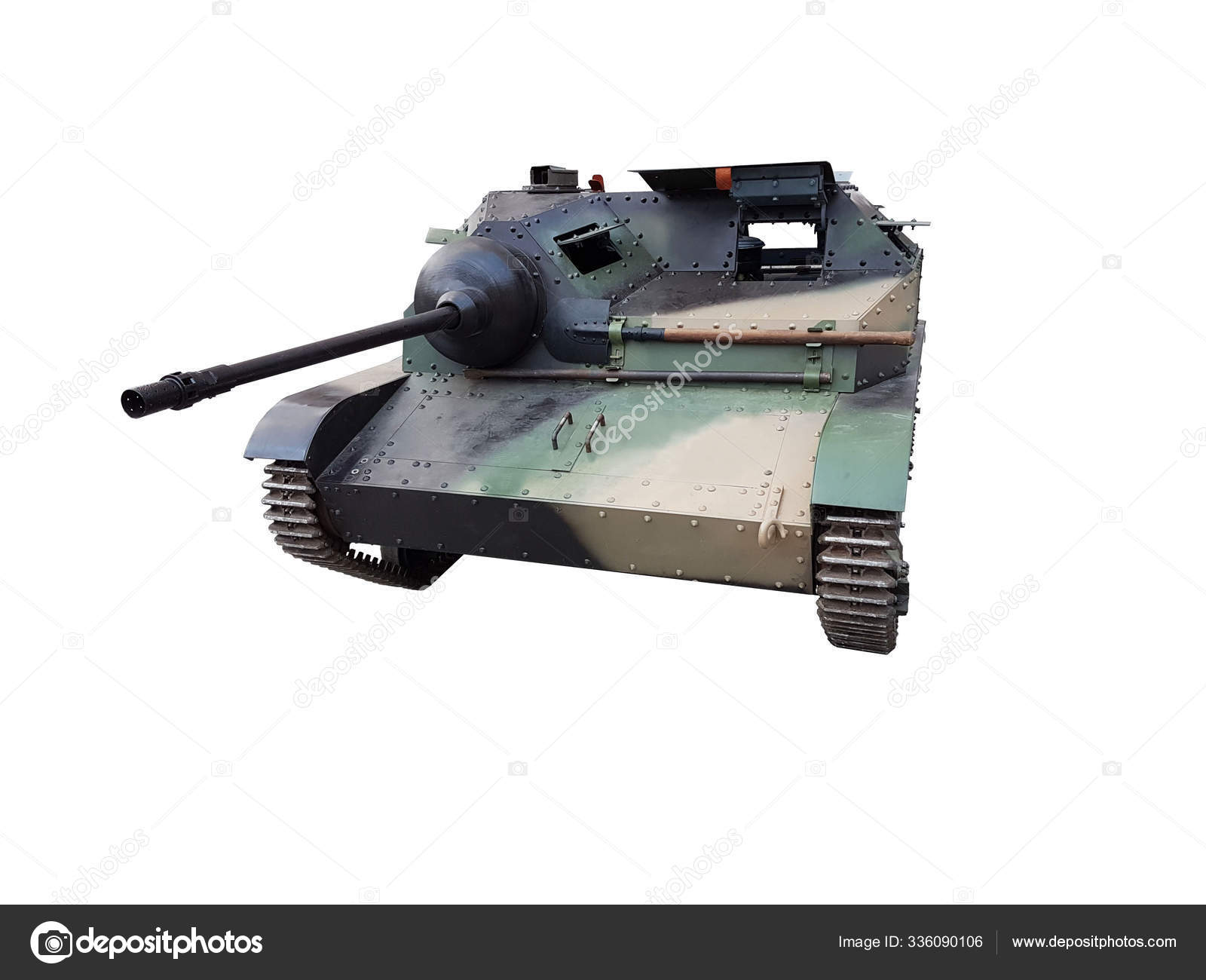 Light Polish reconnaissance tank TKS with a crew of 2 people on a white ...