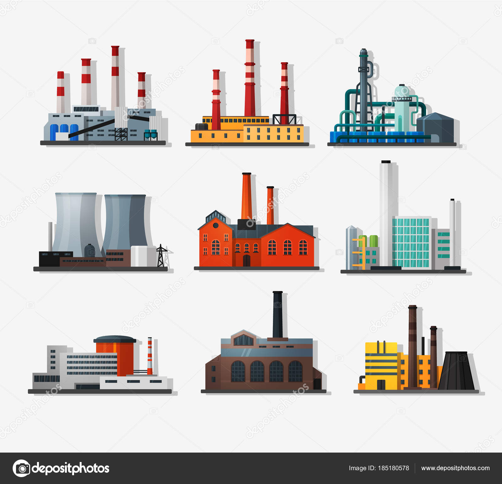 Natural Gas Power Plant Clip Art