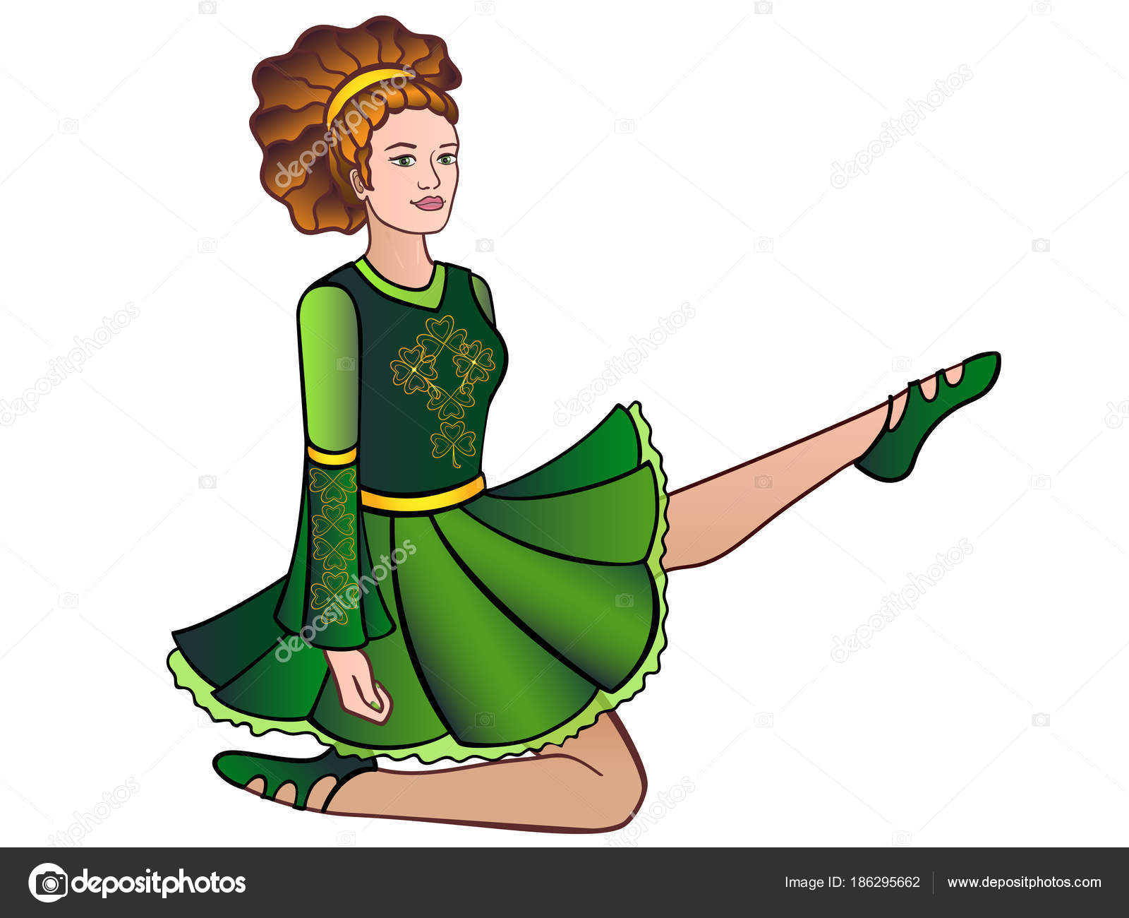 Irish Step Dancers Clipart