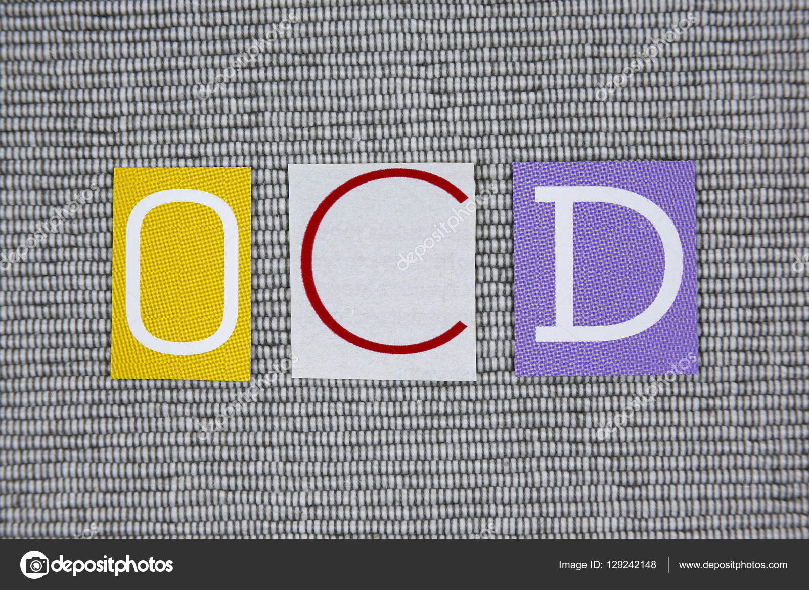 OCD (Obsessive Compulsive Disorder) acronym on grey background Stock ...