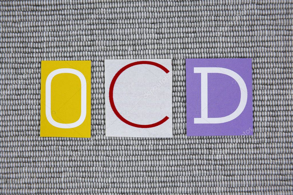 OCD (Obsessive Compulsive Disorder) acronym on grey background Stock ...