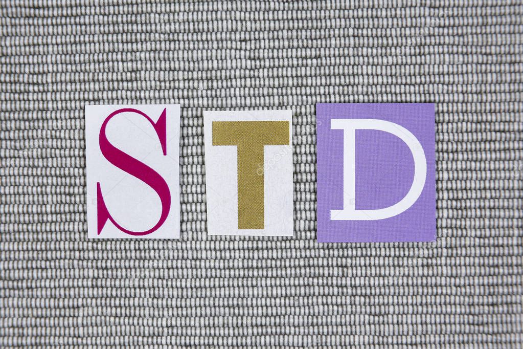 STD (Sexually Transmitted Infections) acronym on grey background Stock ...