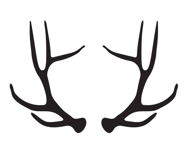 Black Silhouette Of Deer Antlers — Stock Vector © Chrupka 161550832