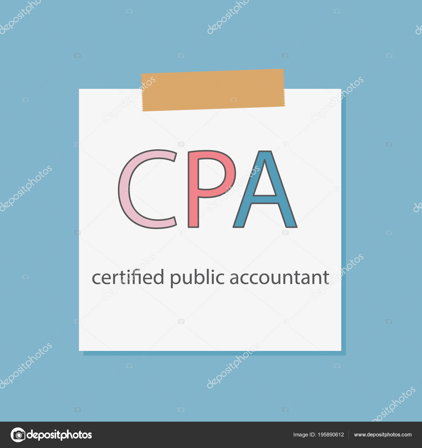 Cpa Certified Public Accountant Written Notebook Paper Vector ...