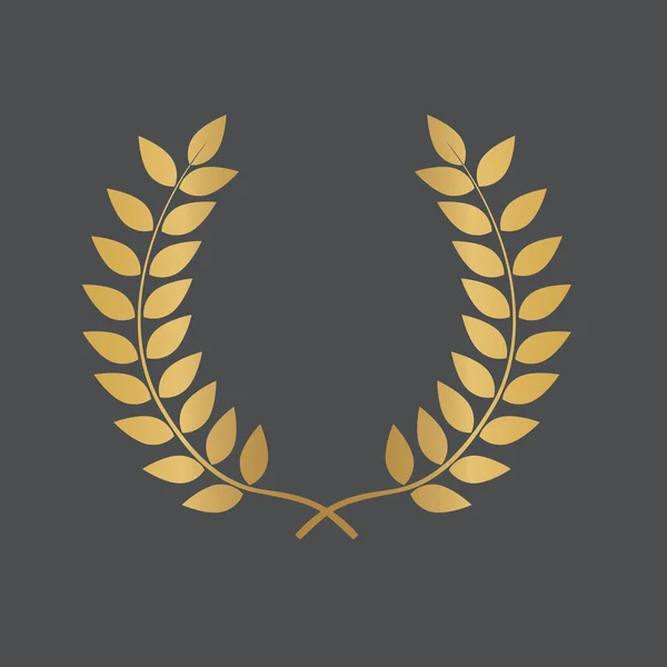 Golden laurel wreath icon- vector illustration Stock Vector Image by ...