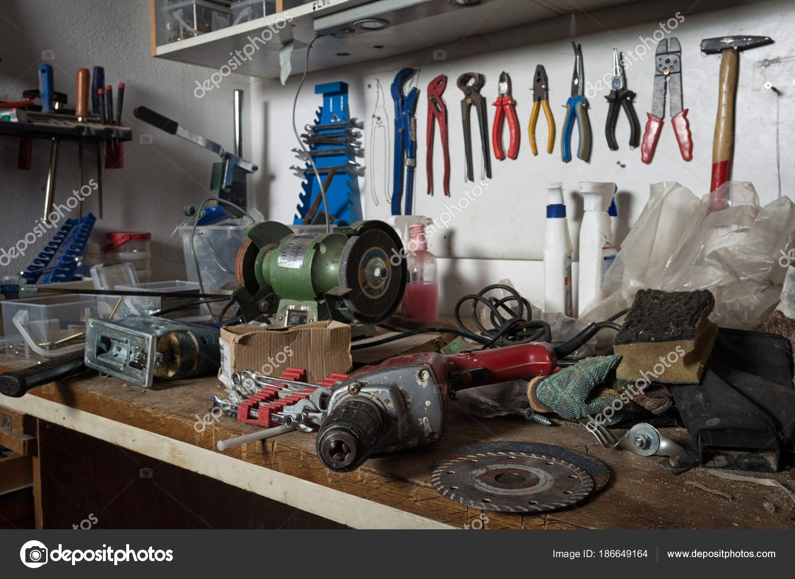 Images: garage workshops | Messy Workshop Complete Chaos Workbench ...