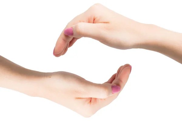 Woman Hands Gestures White Background Stock Photo by ©sorapopu@gmail ...