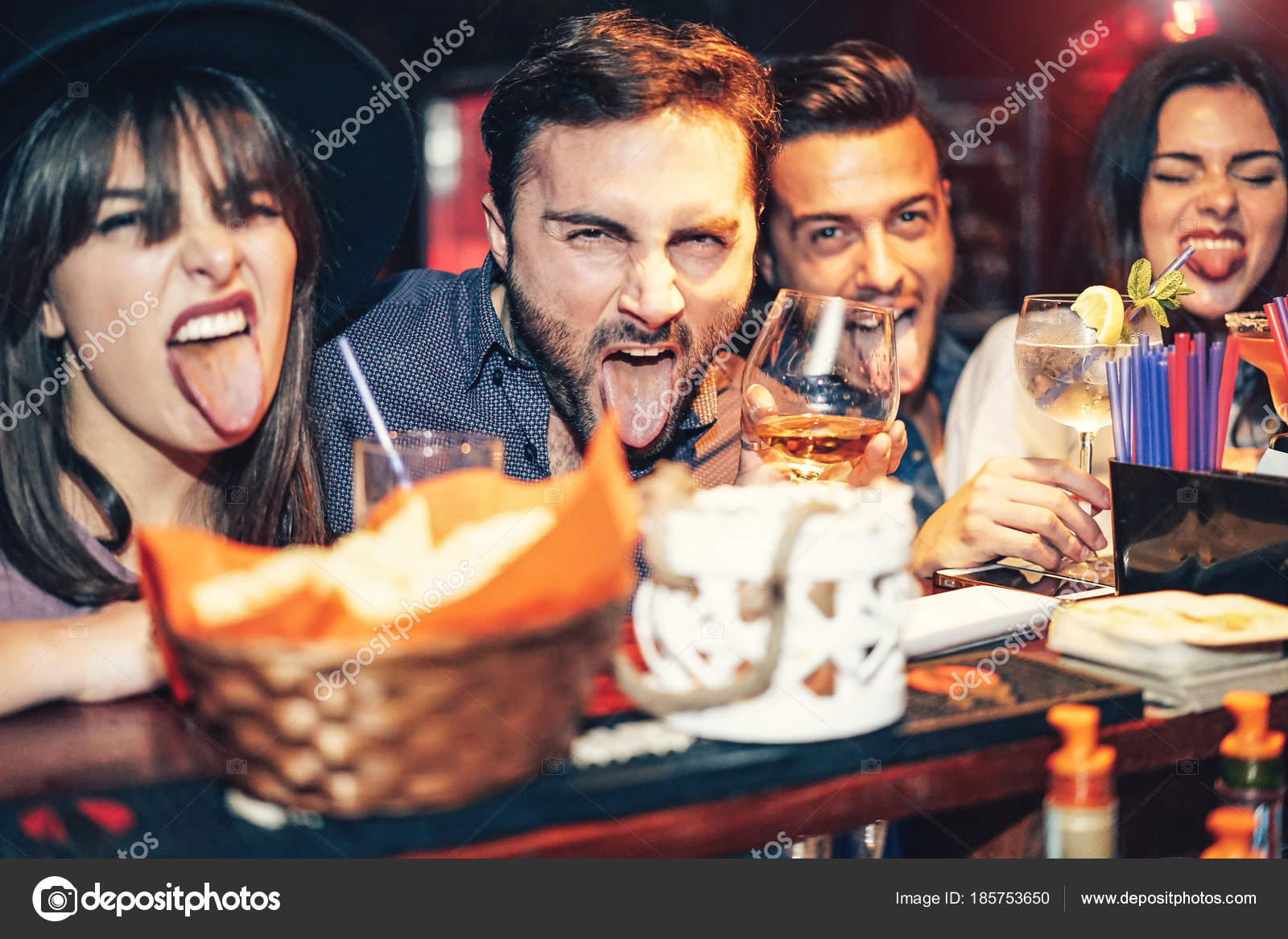 Funny Drunk People At Bar