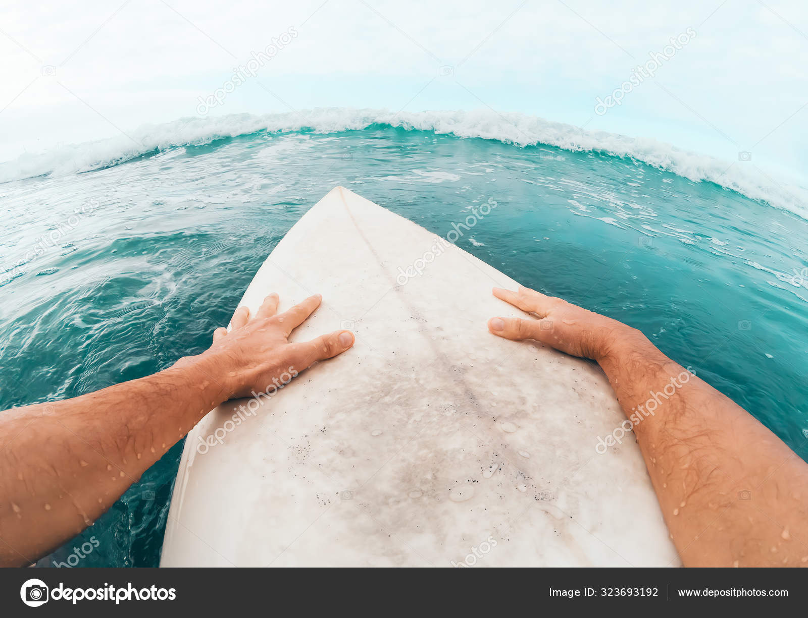 Funny Guy Holding Surfboard