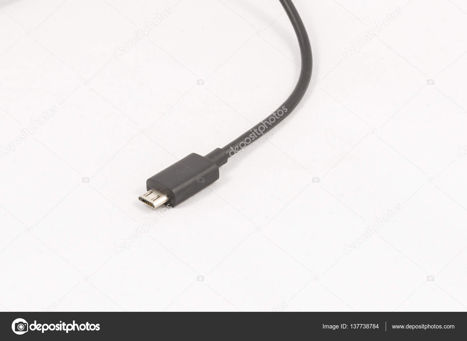 Black micro USB cable — Stock Photo © marcorubino #137738784