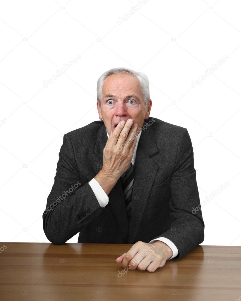 Shocked man on white Stock Photo by ©choocha69 127352052