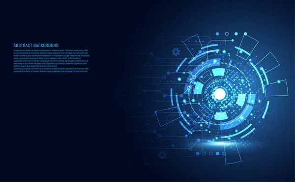 Abstract Technology Background Concept Circle Circuit Digital Metal Red Tech — Stock Vector ...