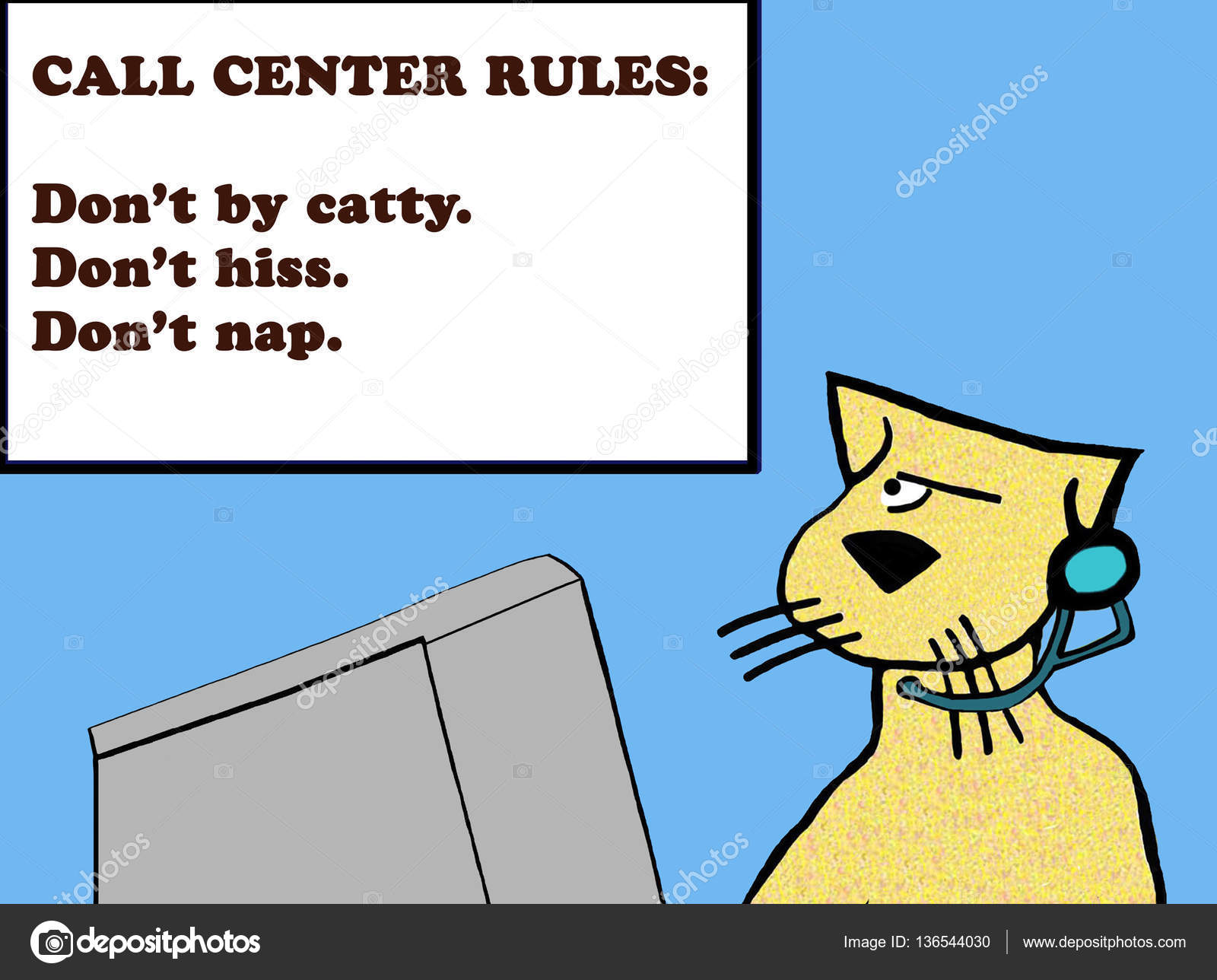 Call Center Rules Stock Illustration by ©andrewgenn #136544030