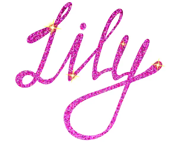 Lily name lettering — Stock Vector © Marishayu #125022834