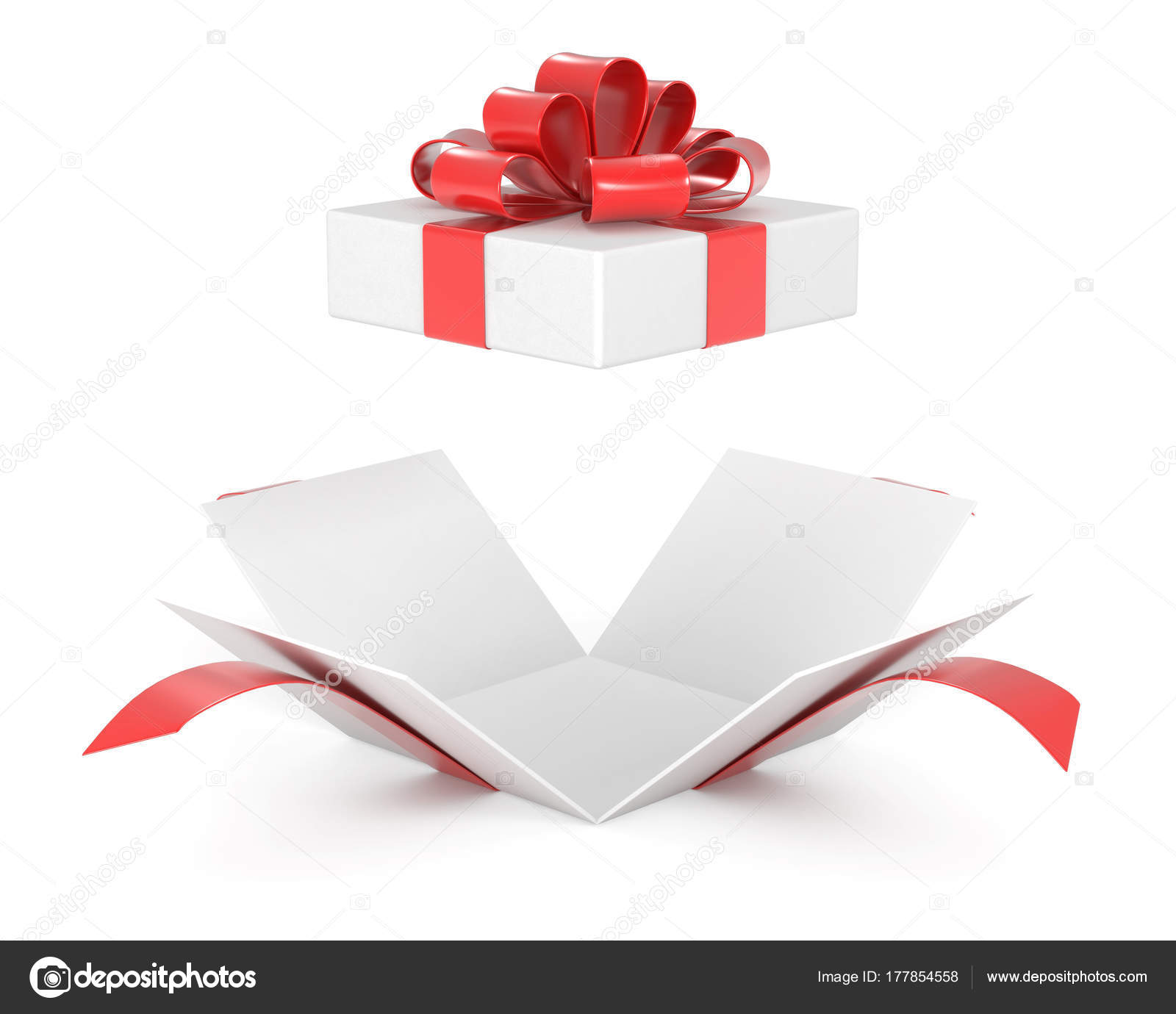 Open red gift box — Stock Photo © Alexynder #177854558