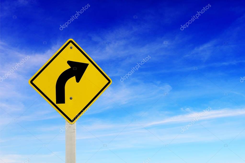 Traffic sign turn right — Stock Photo © jesadaphorn #130160328