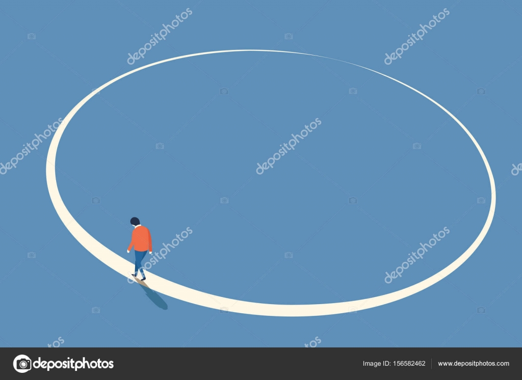 Walking in circle Stock Vector Image by ©jesadaphorn #156582462