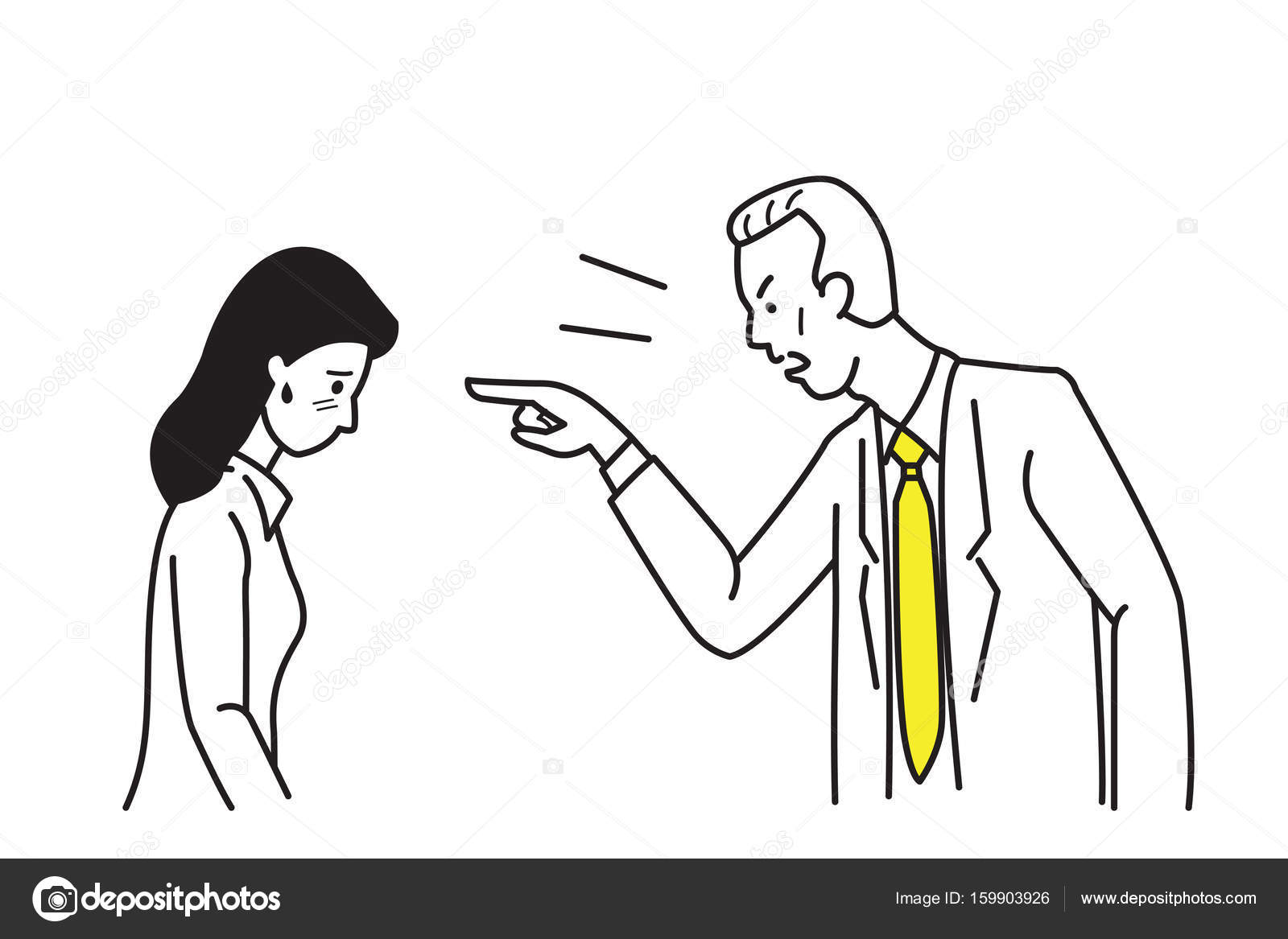Boss complaining office worker Stock Vector Image by ©jesadaphorn ...