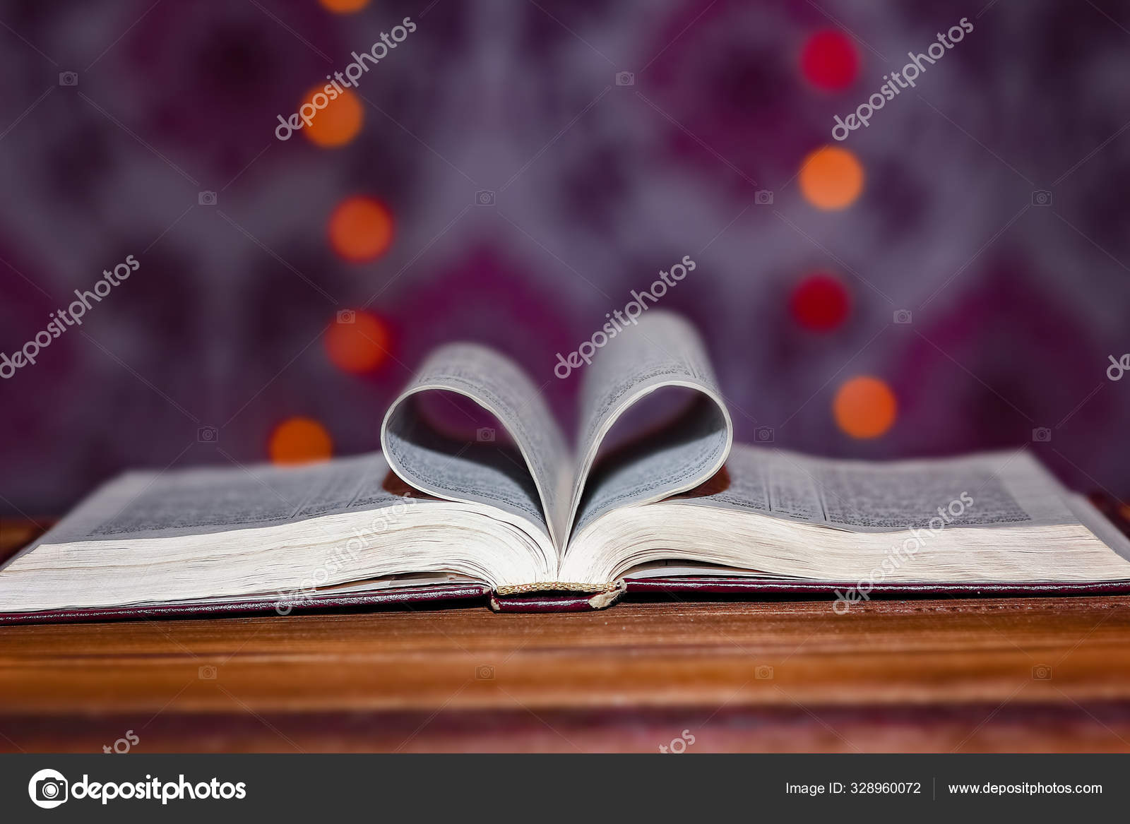 Open book with heart on background — Stock Photo © Kostia777 #328960072
