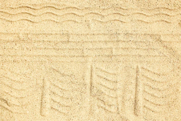 Drawing in the sand near the sea in nature travel background. Hand ...