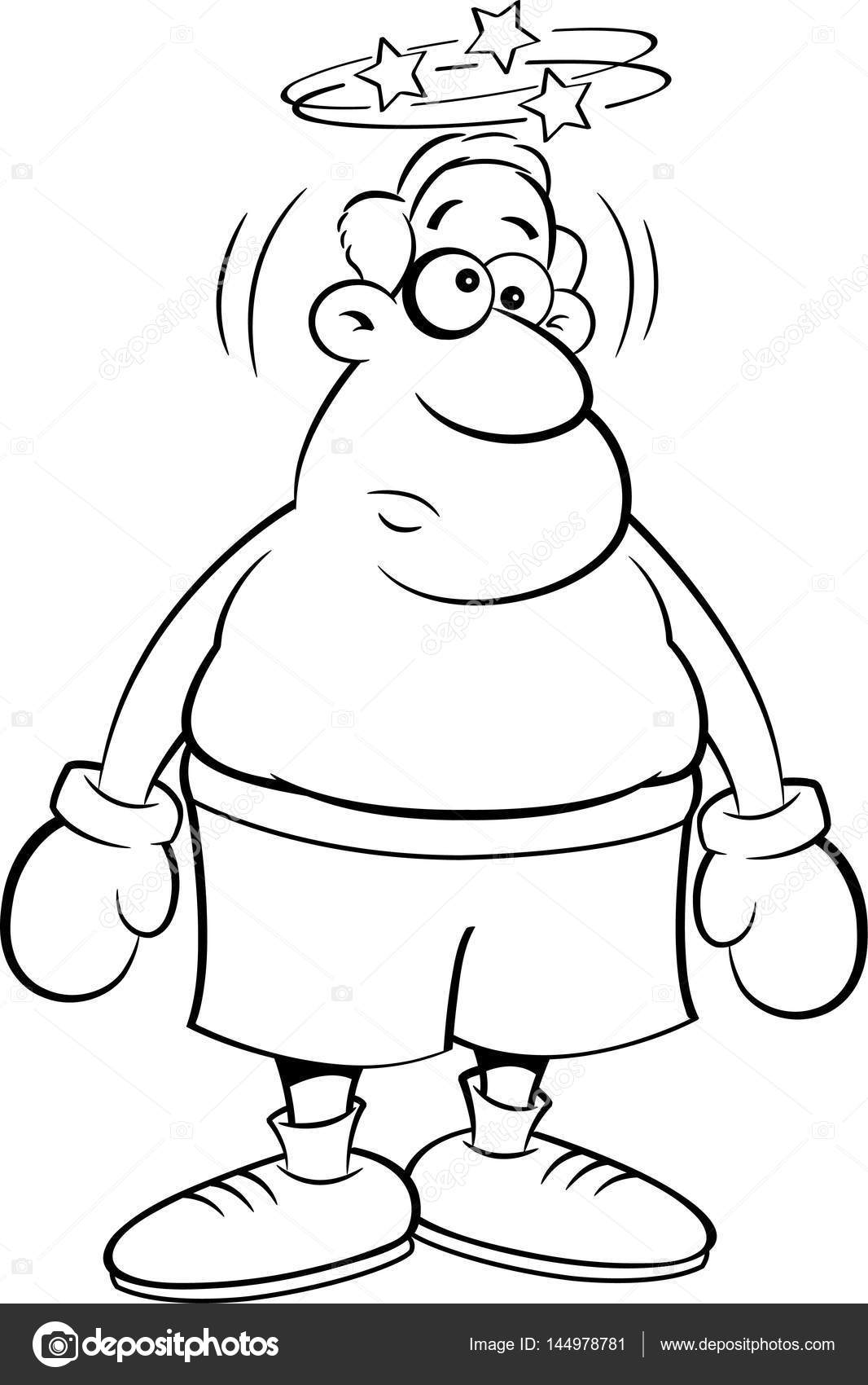 Cartoon dizzy boxer. Stock Illustration by ©kenbenner #144978781
