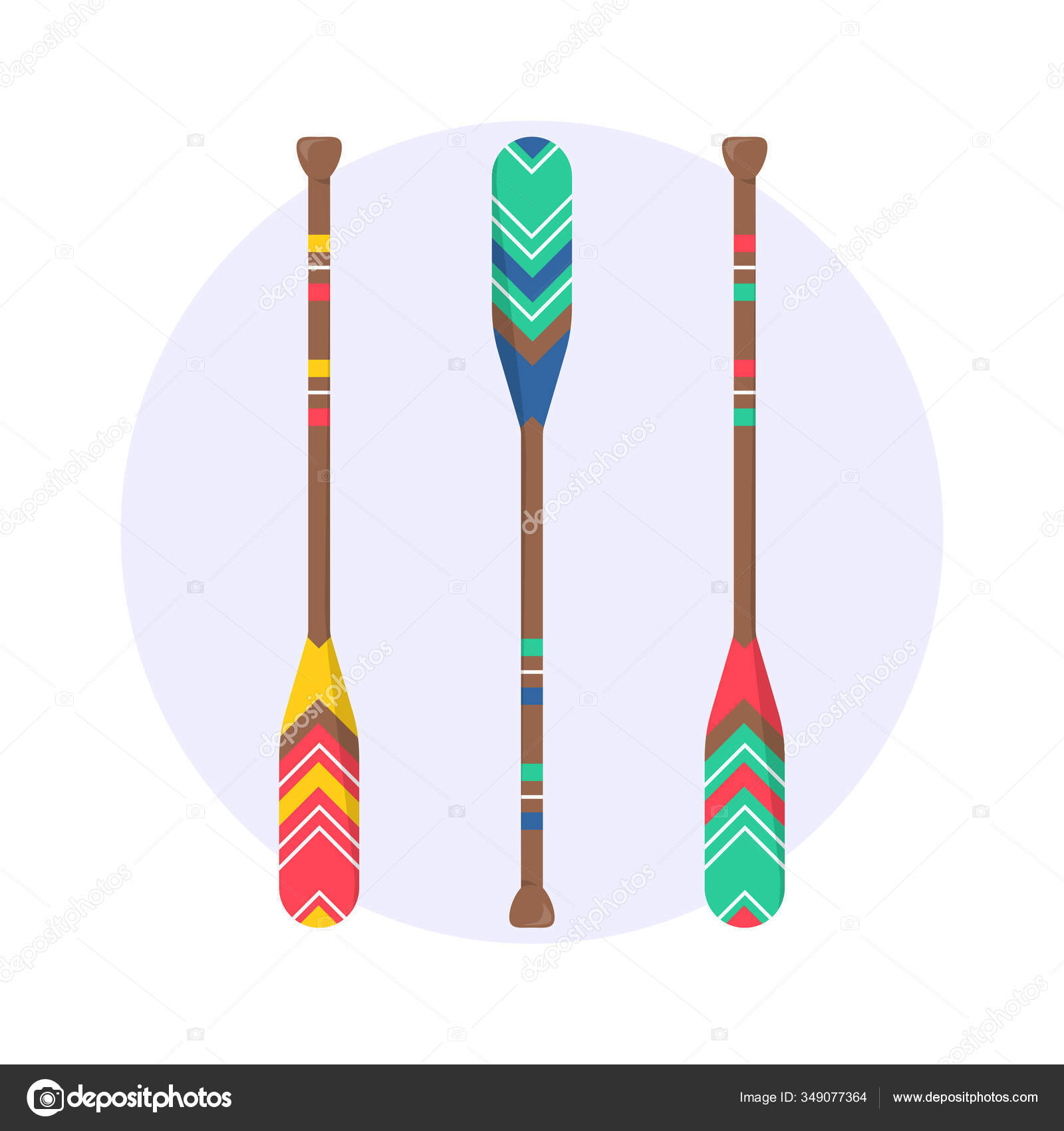 Set of cute oar paddle boat in cartoon Stock Vector by ©osbkin_ 349077364