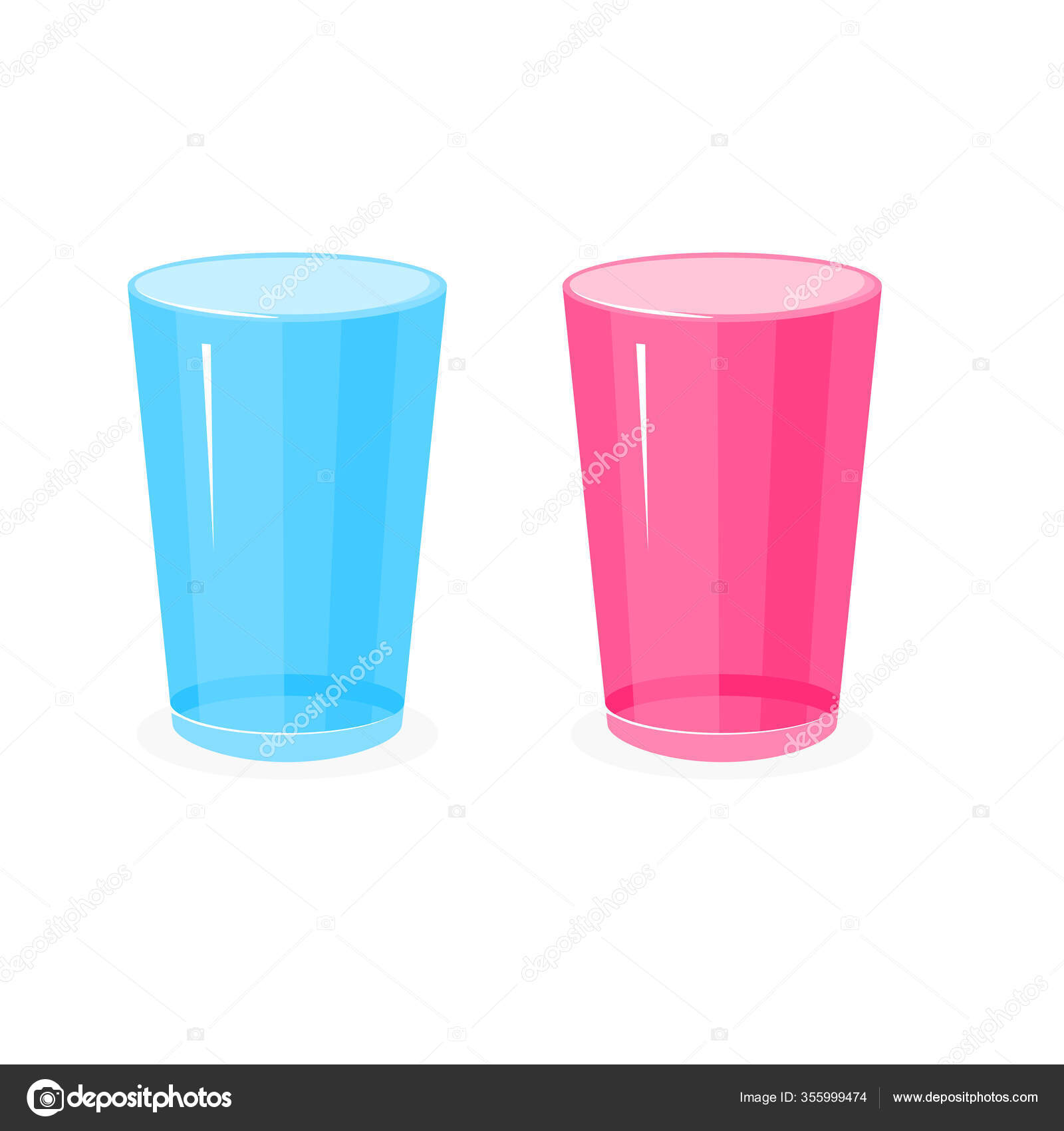 Isolated empty glass in cartoon style Stock Vector by ©osbkin_ 355999474