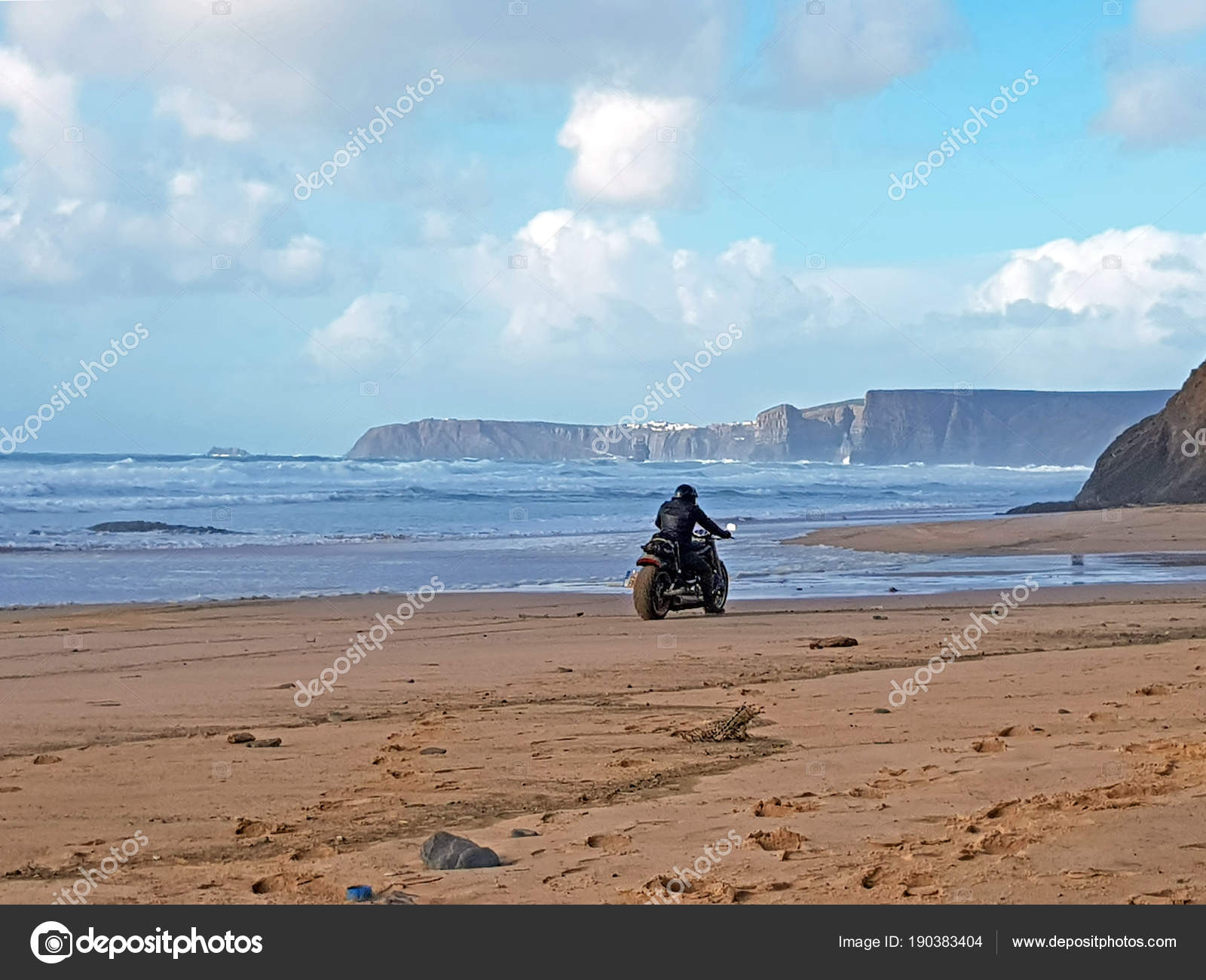 Motor driving at the beach — Stock Photo © nilaya #190383404