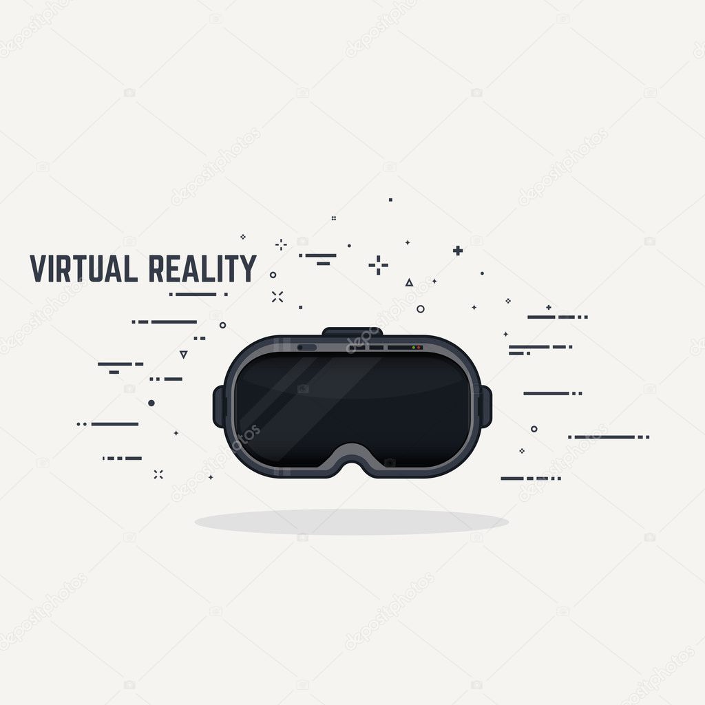 Virtual reality headset Stock Vector Image by ©ikonstudios #127257438