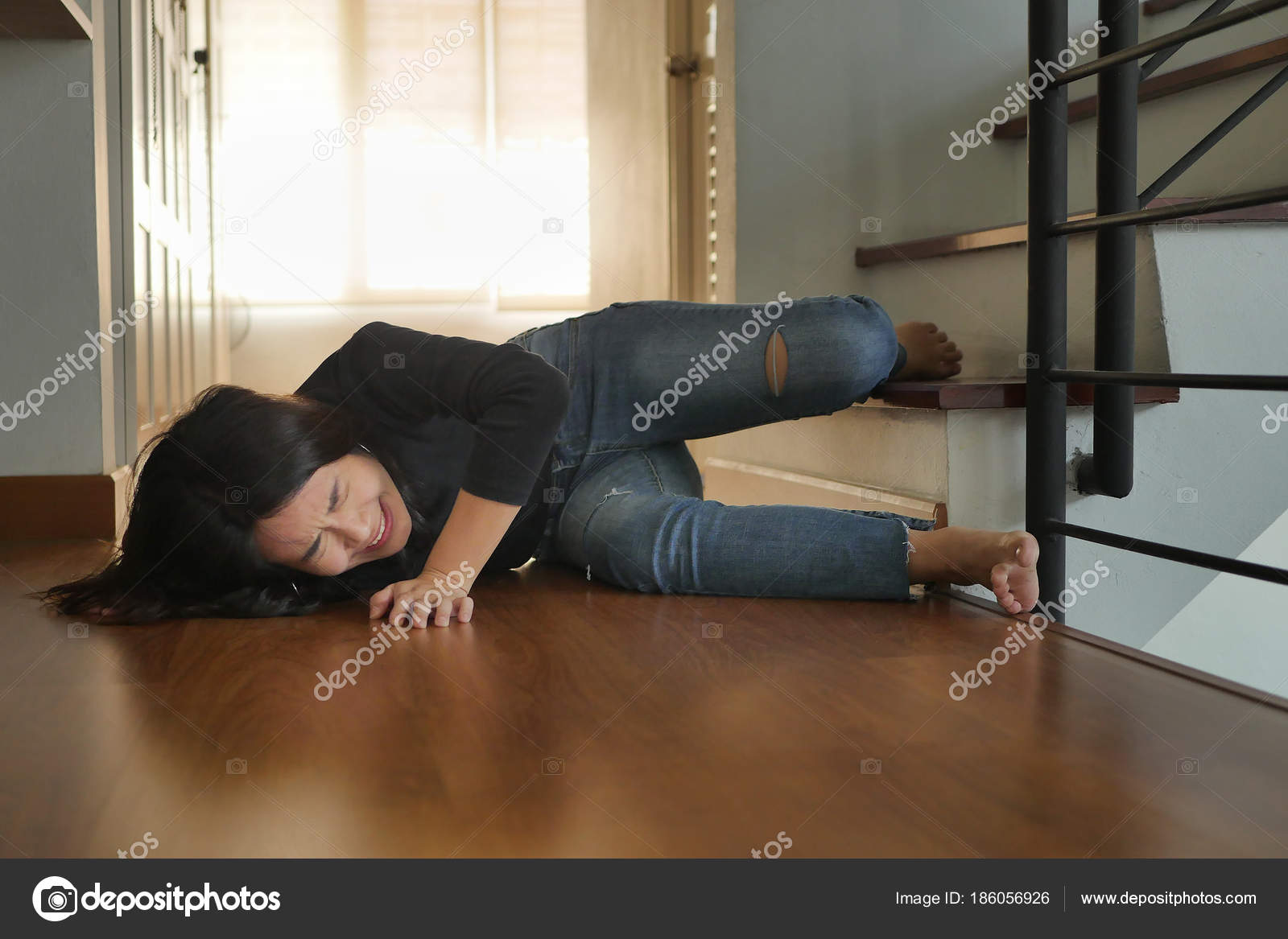 Woman Falling Down