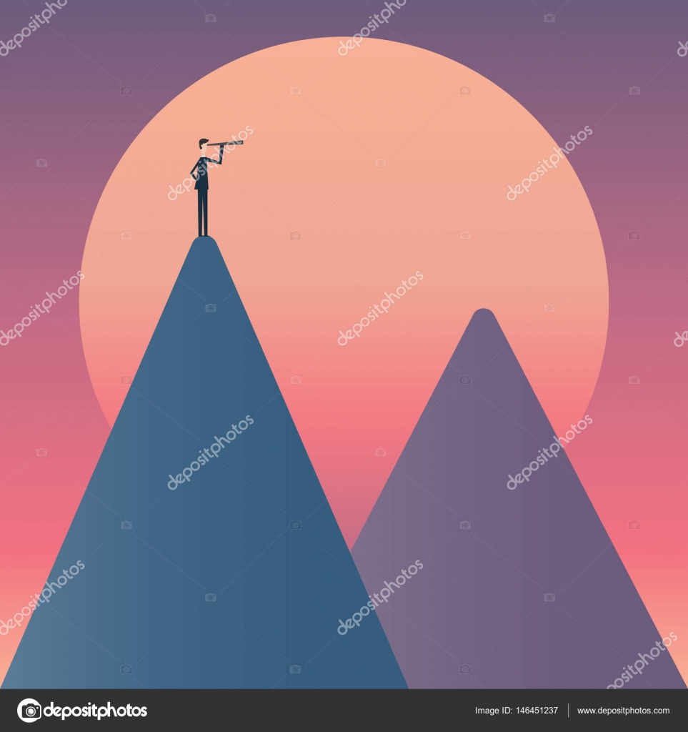 Minimalist stile. vector business finance. Successful vision concept ...