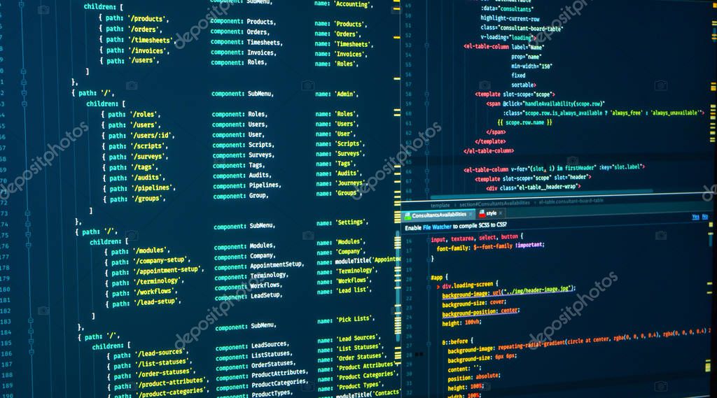 Código fuente Javascript para el desarrollo de software. Rutas de ...