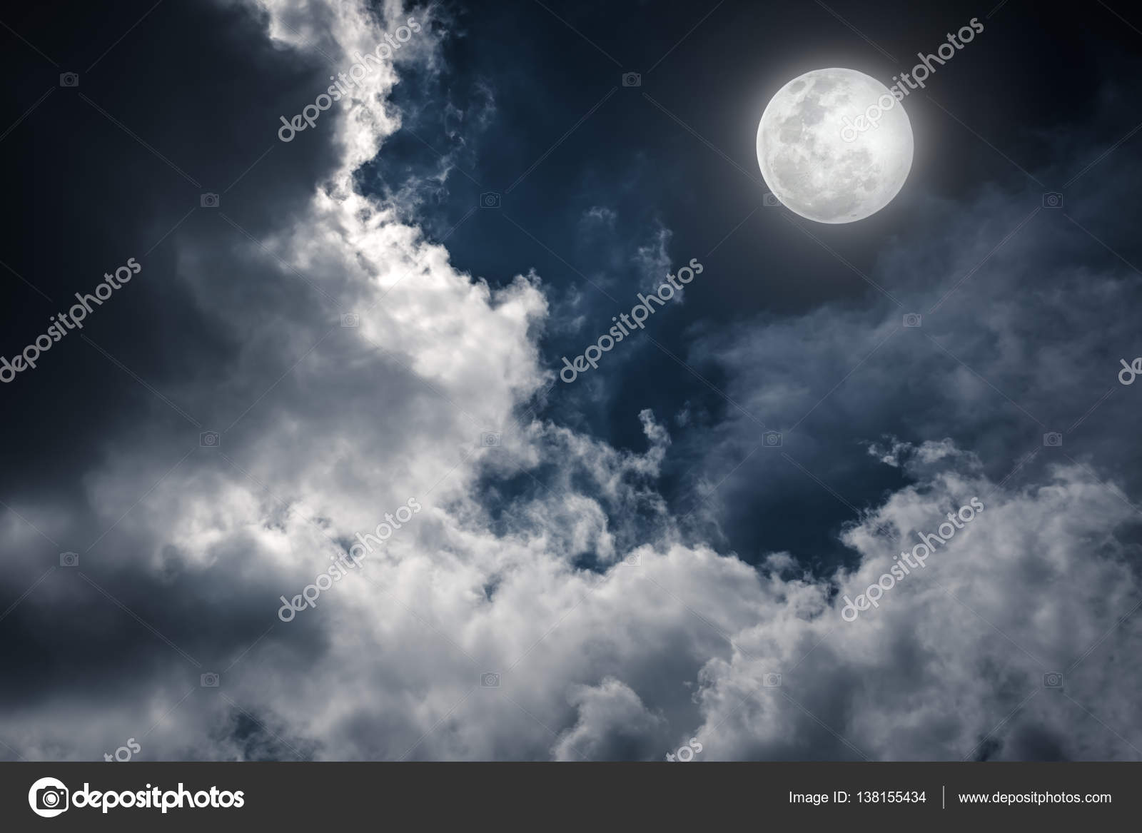 Cloudy Night Sky No Moon