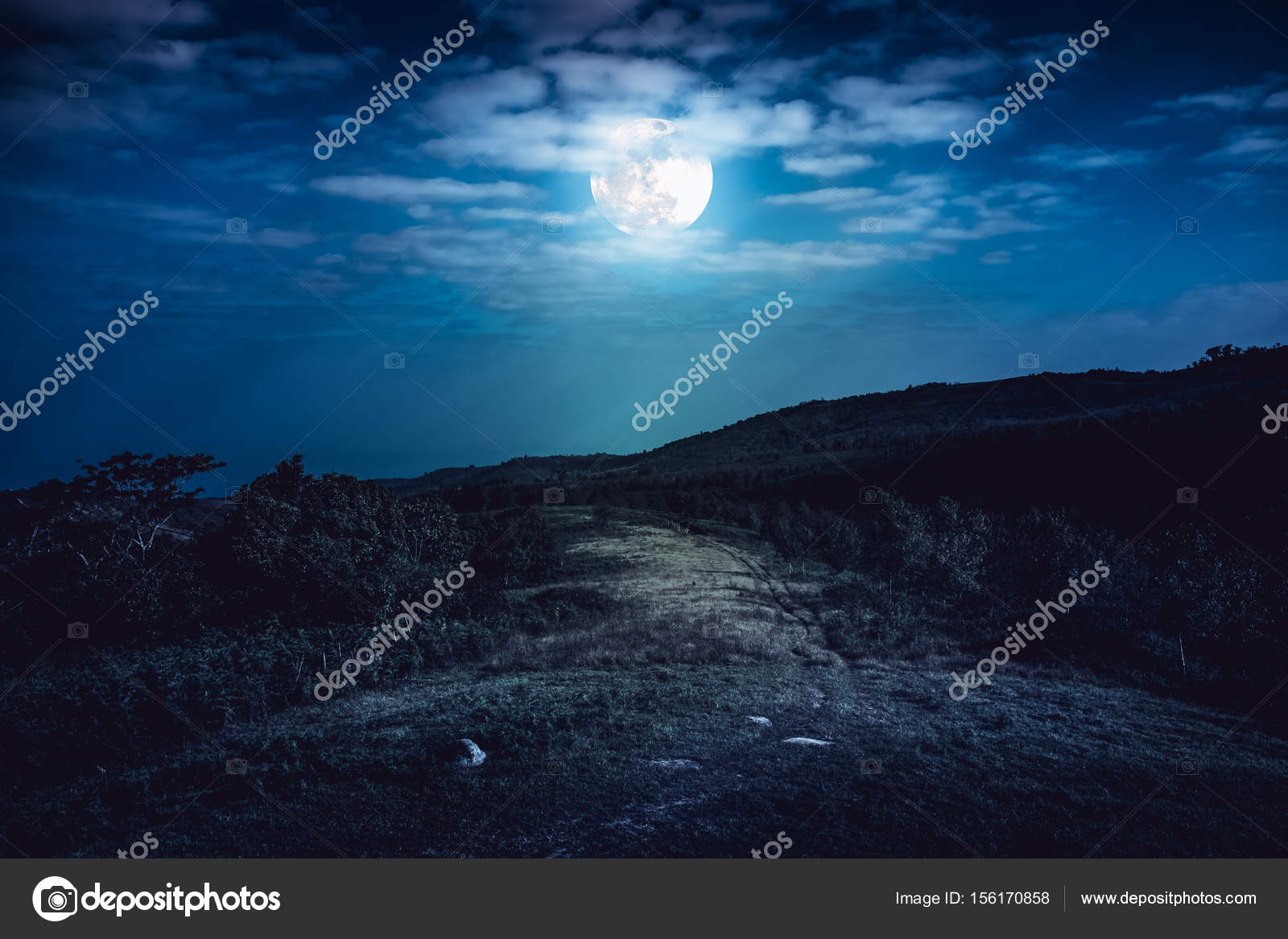 Full Moon Landscape Photography