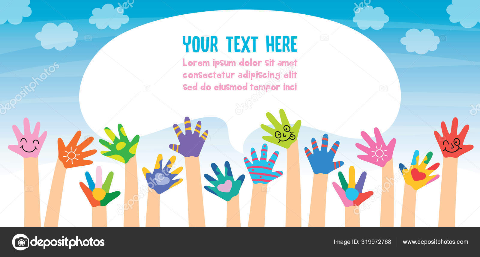 Helping Hands Border Clipart
