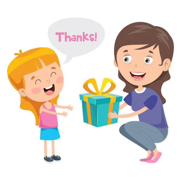 Thank You Illustration Cartoon Characters Stock Vector Image by ...