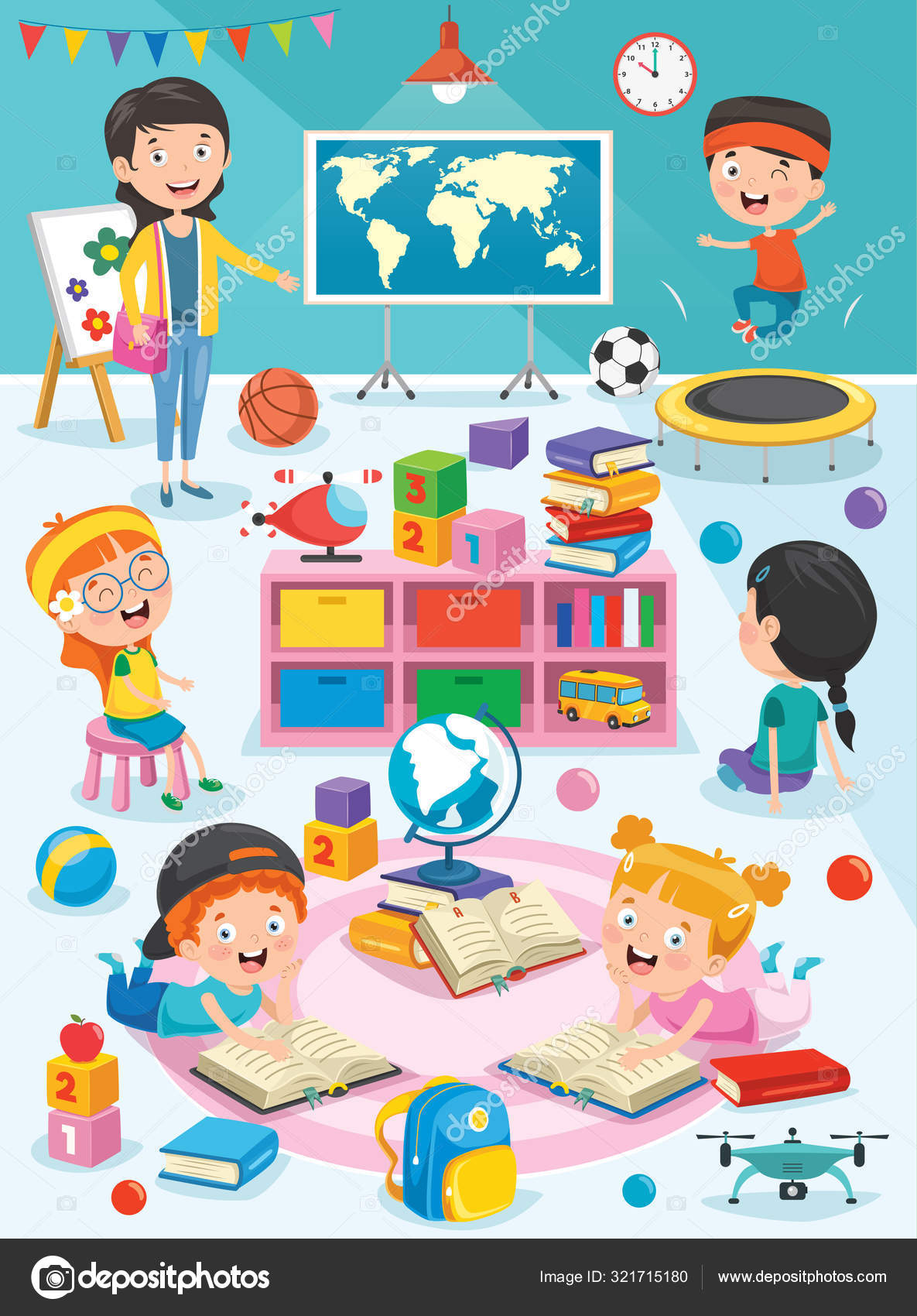 교실 물건 클립 아트