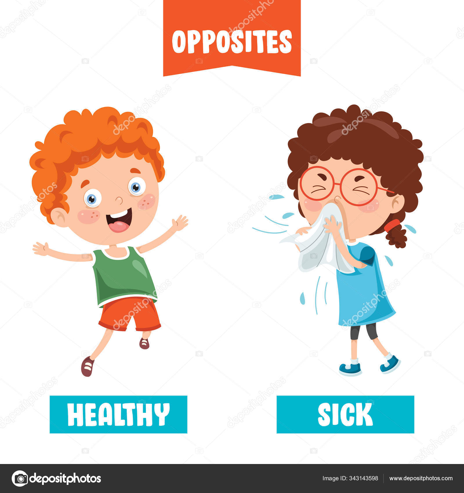 Adjectives Cartoon Drawings Stock Illustration by ©yusufdemirci #343143598