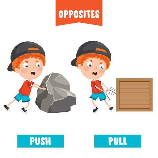 Push pull cartoon Vector Art Stock Images | Depositphotos