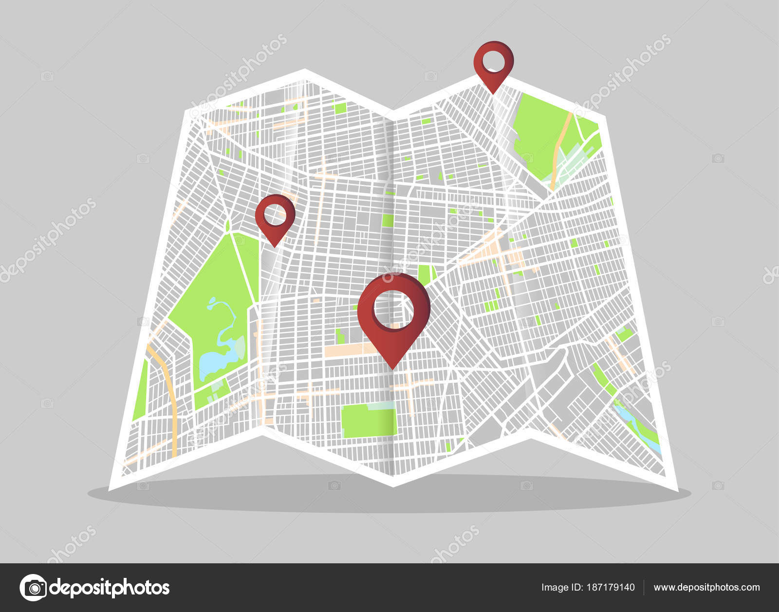 Map Navigation Vector Illustration Stock Vector Image by ©BigunKsu ...