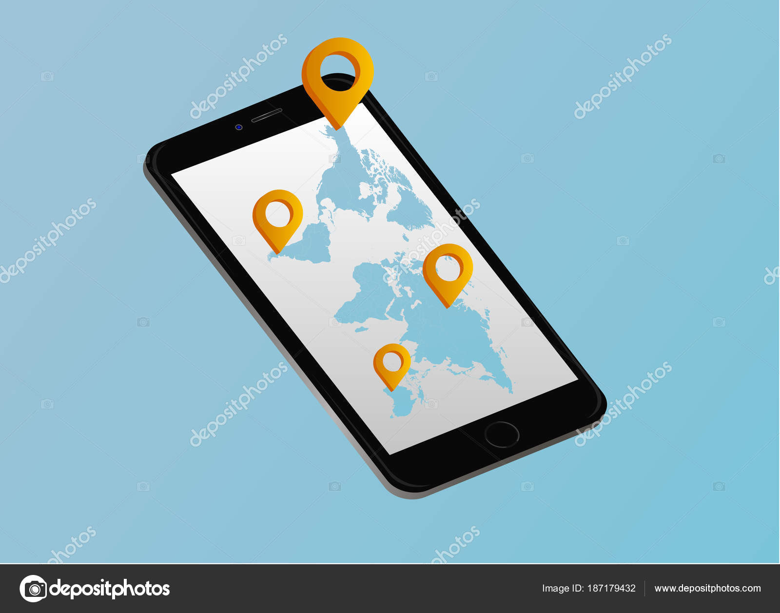 Map Mobile World Map Vector Illustration Stock Vector Image by ...