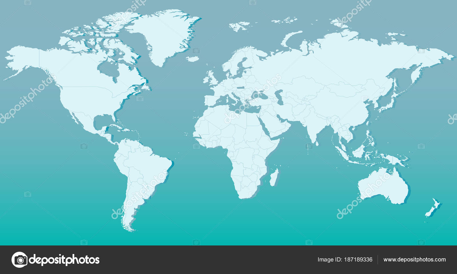 World Map Countries Vector Illustration Stock Vector Image by ©BigunKsu ...