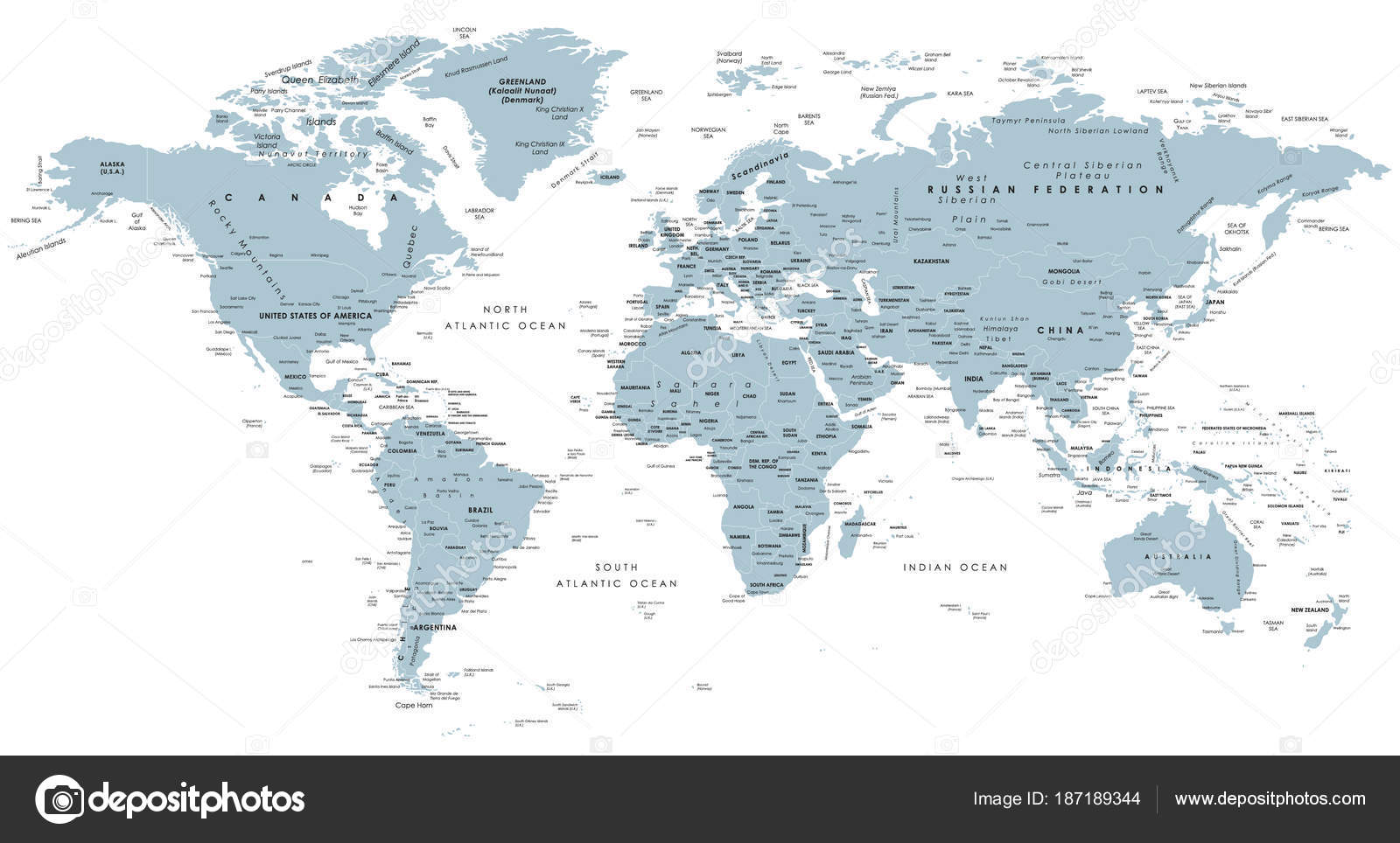 World Map Countries Vector Illustration Stock Vector Image by ©BigunKsu ...