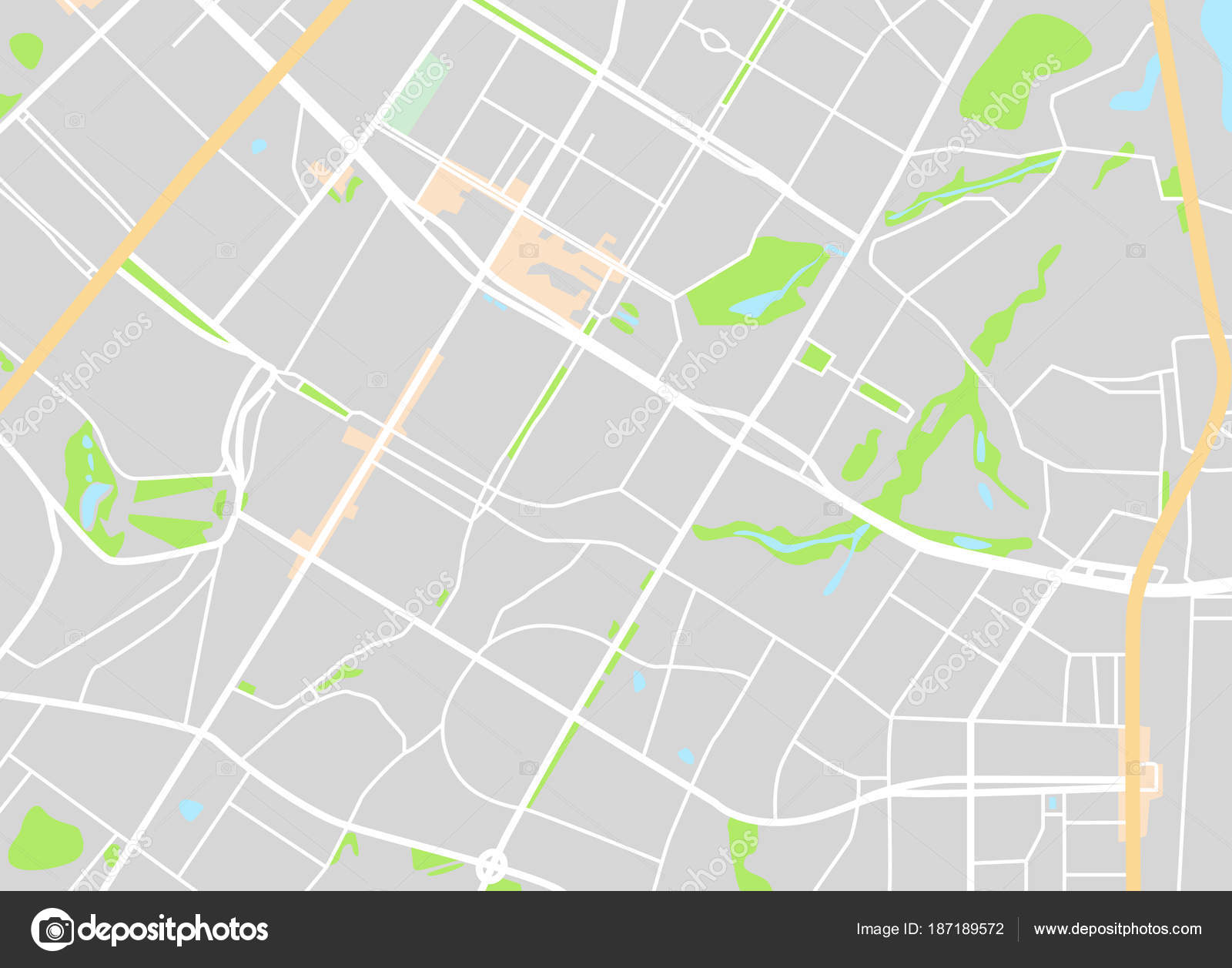 Map City Vector Illustration Stock Vector by ©BigunKsu 187189572