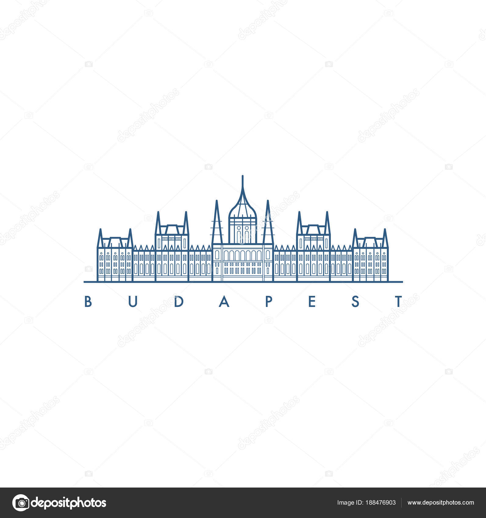 Budapest Architecture Vector Illustration — Stock Vector © BigunKsu ...