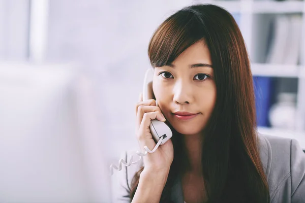 business lady calling on telephone - Stock Image - Everypixel