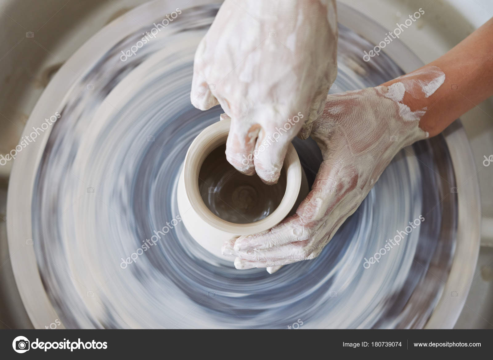 Pot Making Process View Top Stock Photo by ©DragonImages 180739074